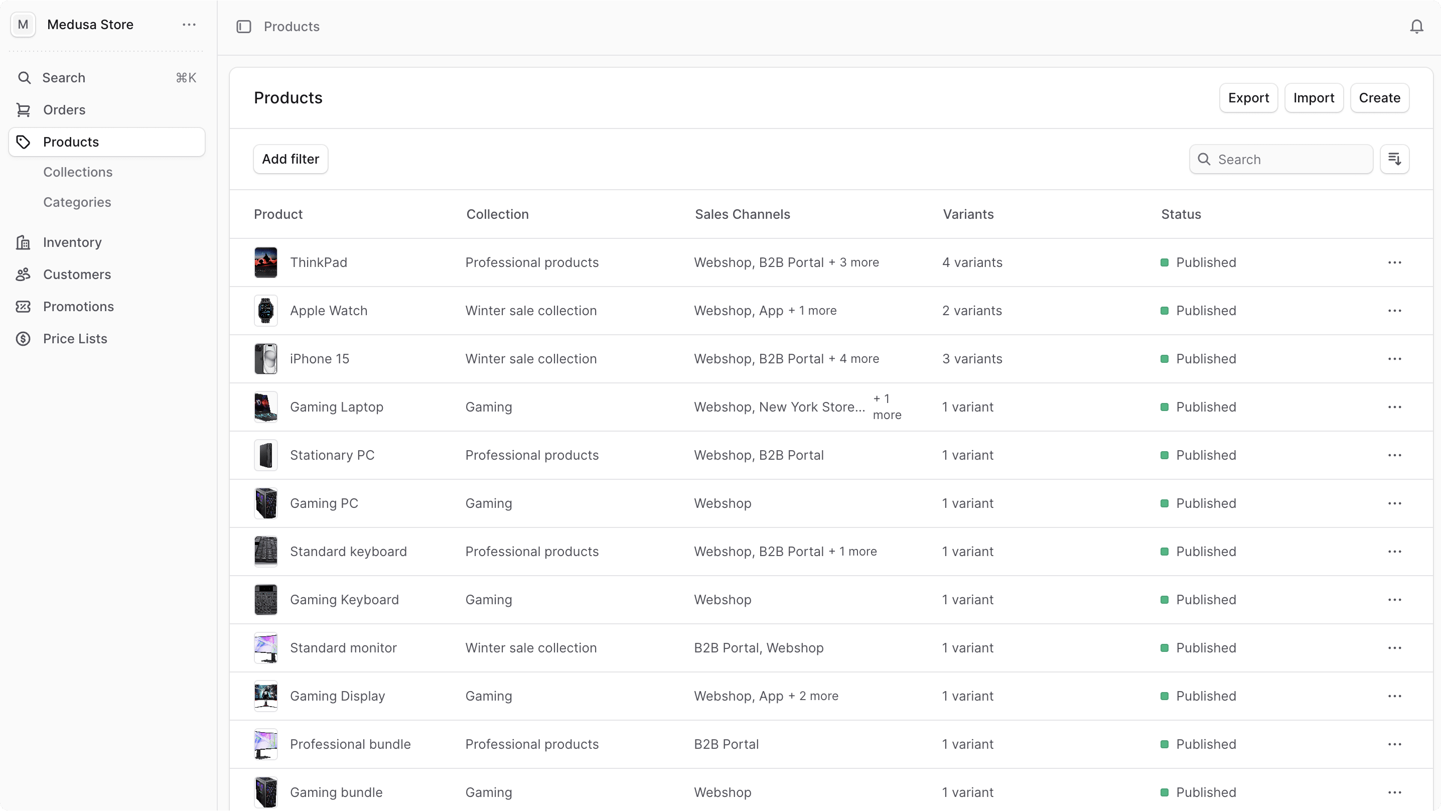 Medusa Admin User Guide